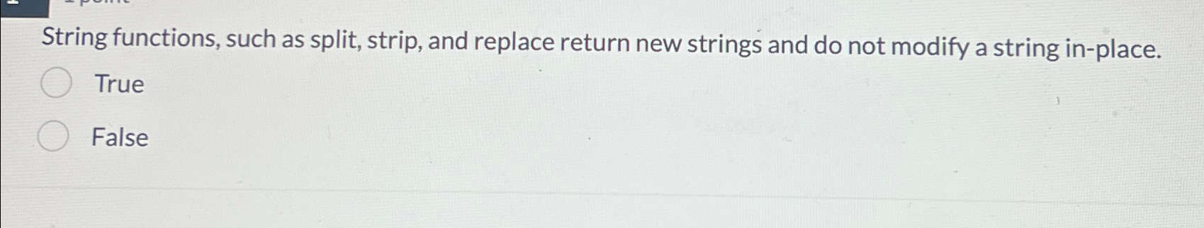 Solved String functions, such as split, strip, and replace | Chegg.com