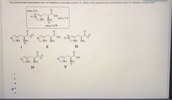 Solved The predominant protonation form of histidine is | Chegg.com
