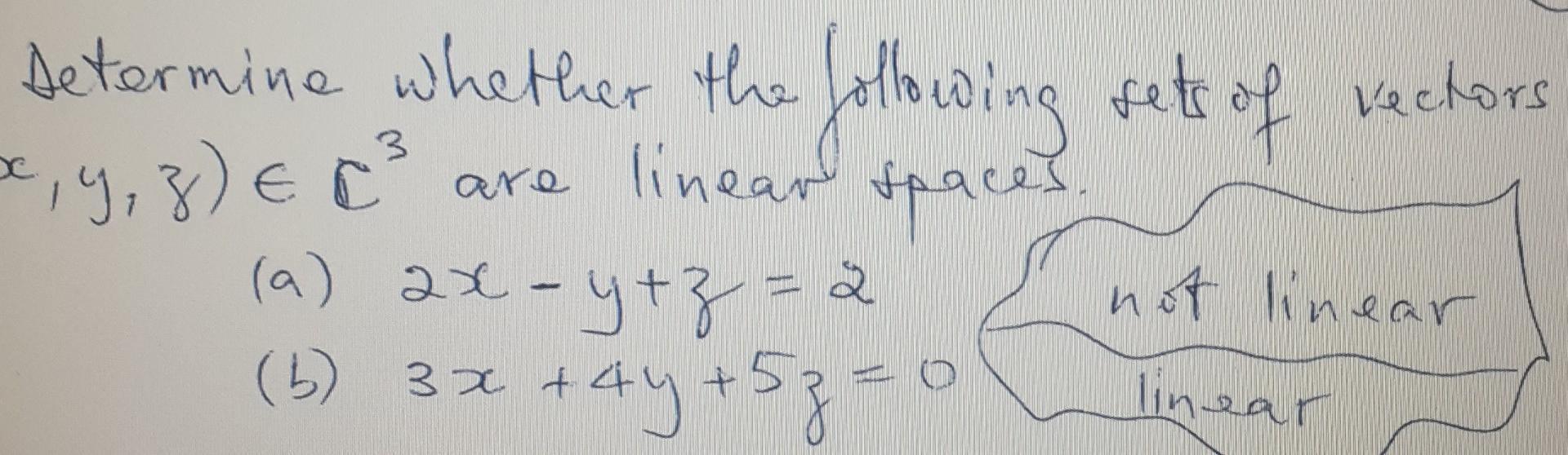 Solved Determine Whether The Following Sets Of Vectors X Y