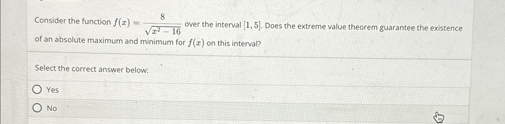 Solved Consider the function f(x)=8x2-162 ﻿over the interval | Chegg.com
