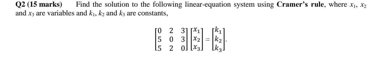 Solved Q2 15 Marks Find The Solution To The Following