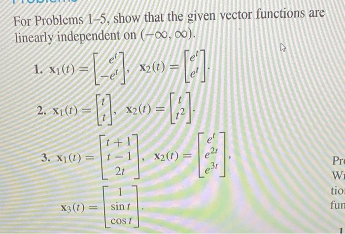 Solved For Problems 1−5, show that the given vector | Chegg.com