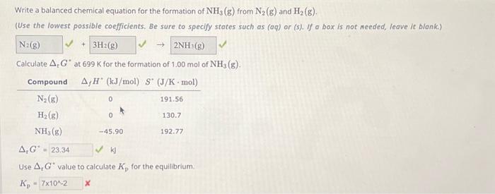 Solved Write a balanced chemical equation for the formation | Chegg.com