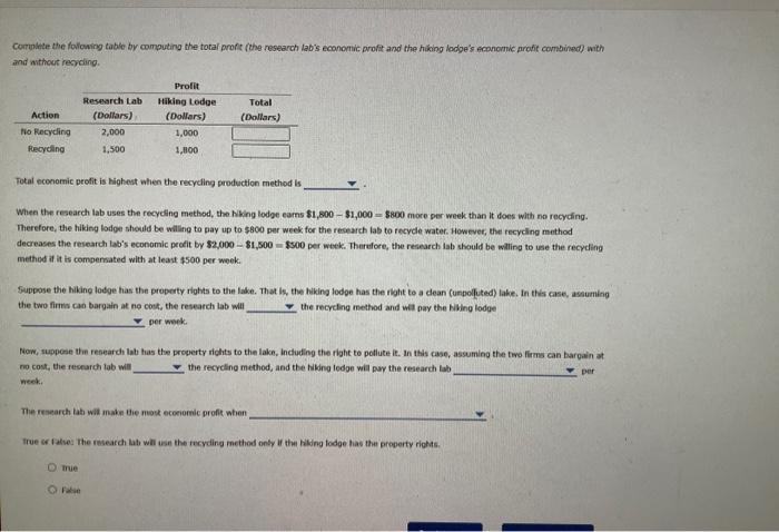 Solved B. The effects of property rights on achieving | Chegg.com