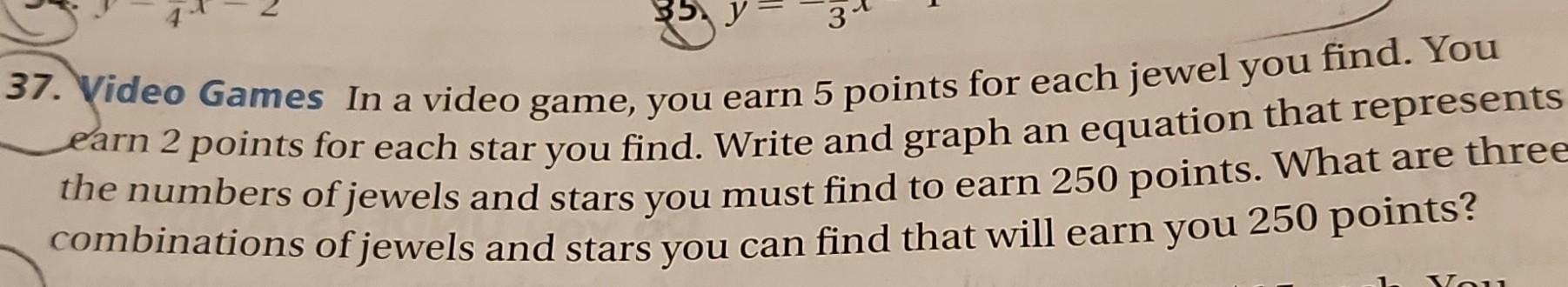 Solved 37. Video Games In a video game, you earn 5 points | Chegg.com
