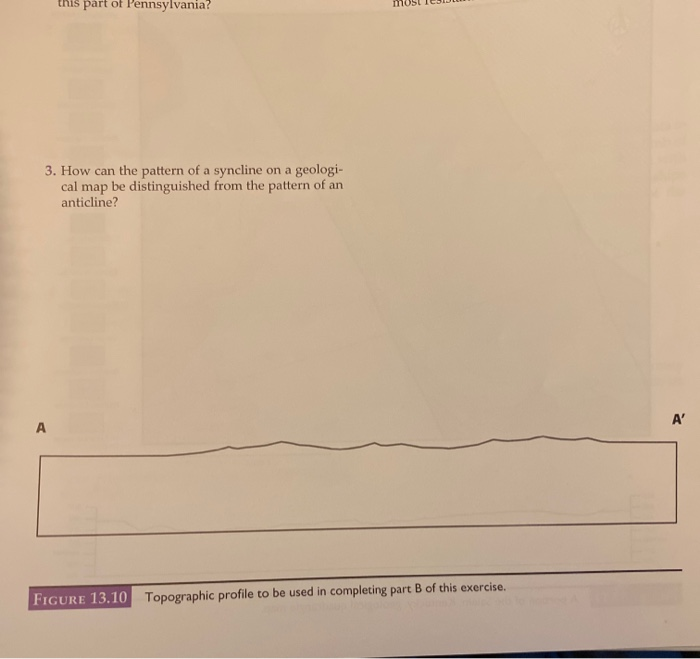 Solved construct a geological cross section along the line | Chegg.com