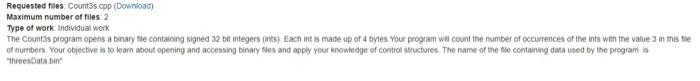 Solved Requested tiles Count3s.cpp (Download) Maximum number | Chegg.com