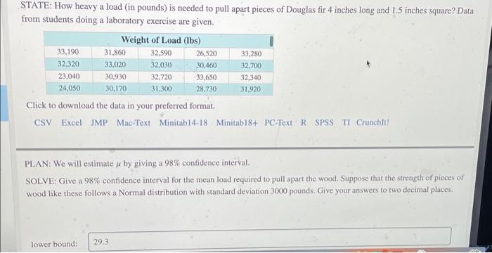 Solved STATE: How heavy a load (in pounds) is needed to pull | Chegg.com