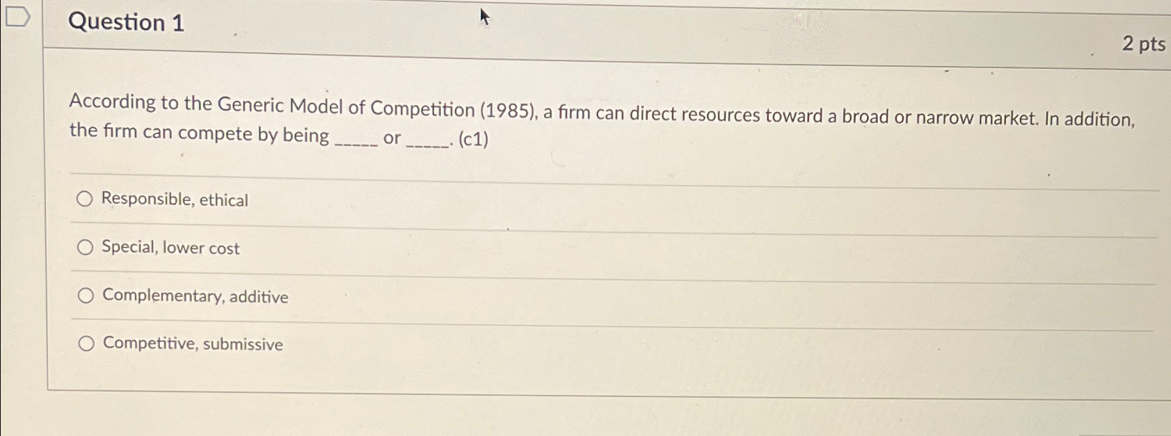 Solved Question 12 ﻿ptsAccording to the Generic Model of | Chegg.com