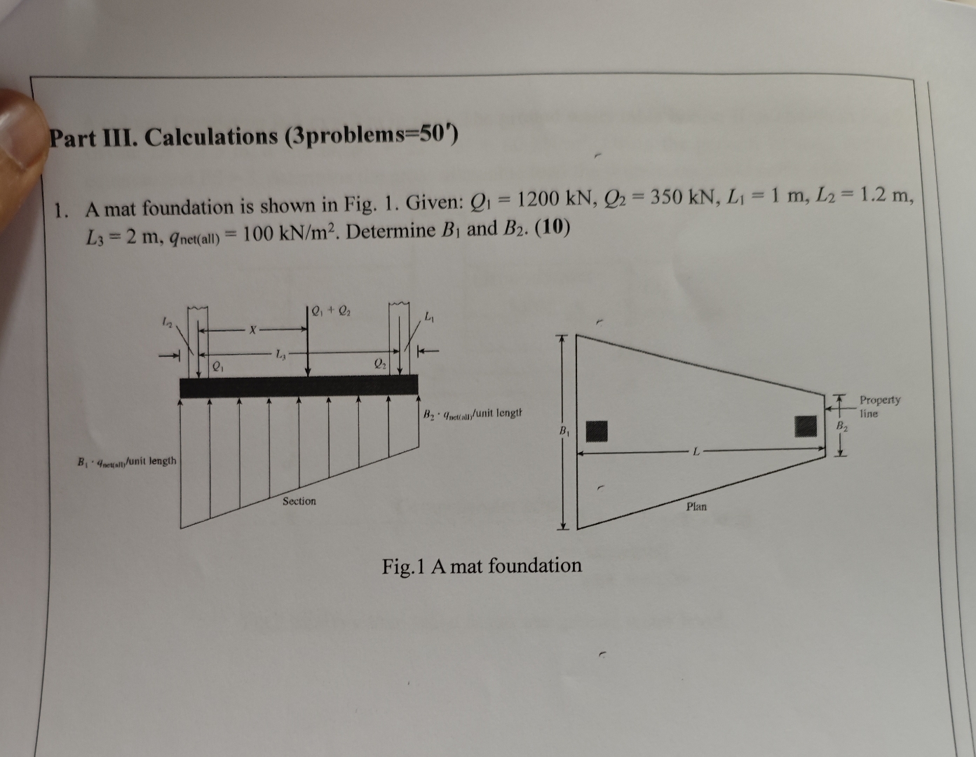 Solved Part III. Calculations (3problems=50')A mat | Chegg.com
