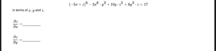Solved (-5x + 3)6 – 326.73 +10/- 25 +673 := 17 in terms of | Chegg.com