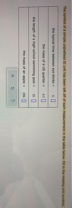 Solved The symbol of a simple unprefixed Sl unit has been | Chegg.com