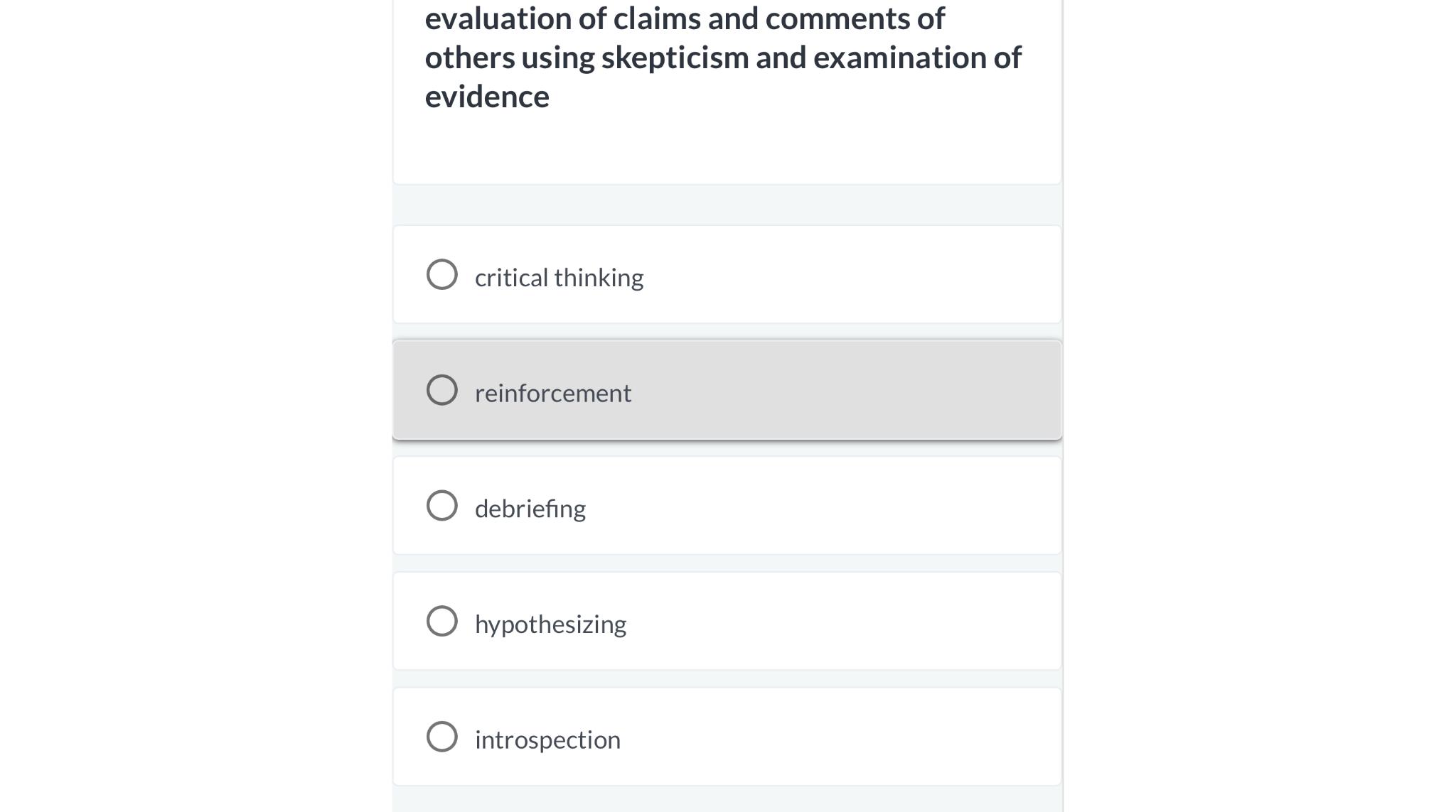 Solved evaluation of claims and comments of others using | Chegg.com