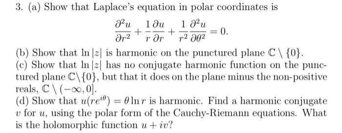 Solved 3. (a) Show that Laplace's equation in polar | Chegg.com