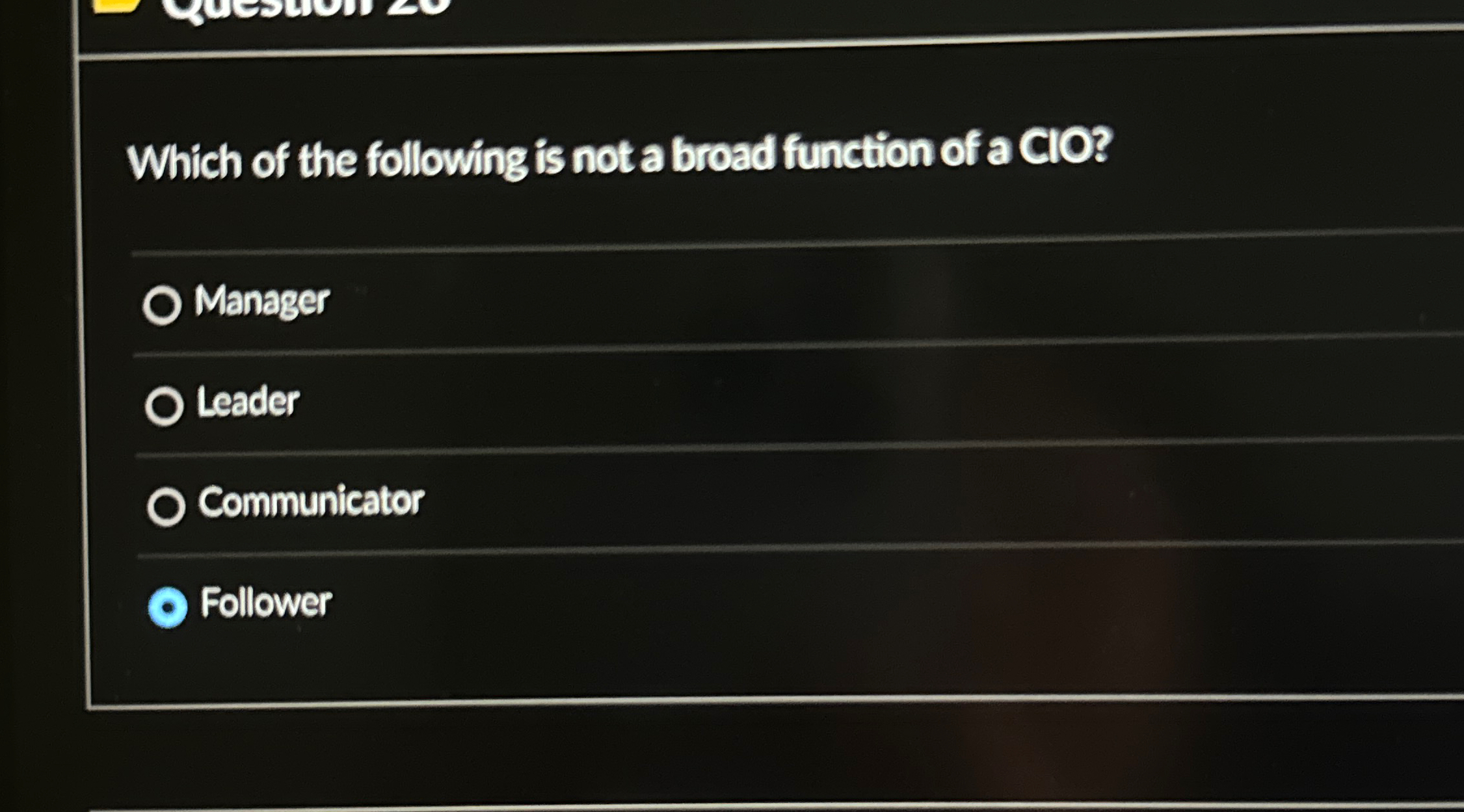 Solved Which of the following is not a broad function of a | Chegg.com