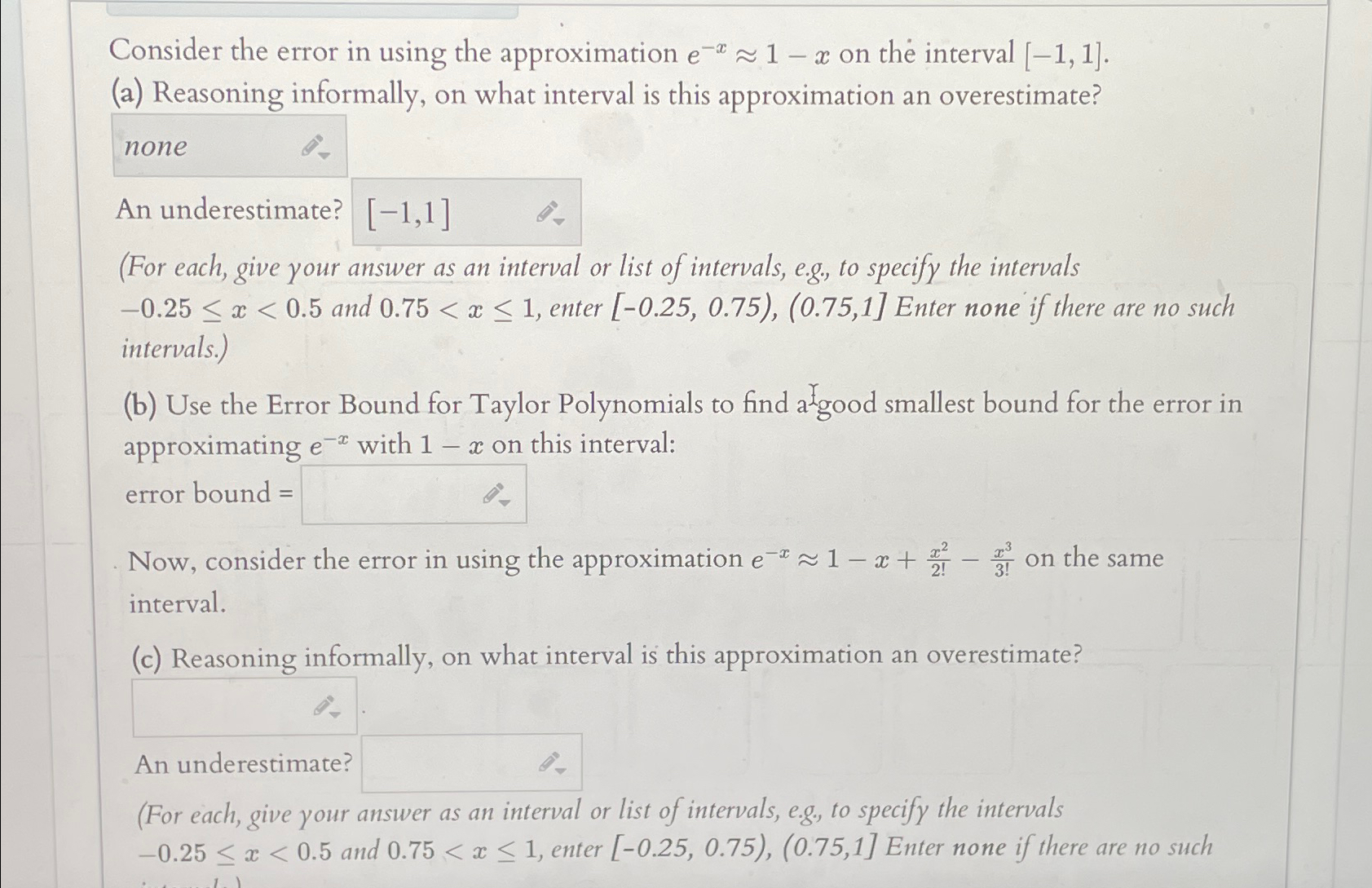 Solved Consider the error in using the approximation | Chegg.com