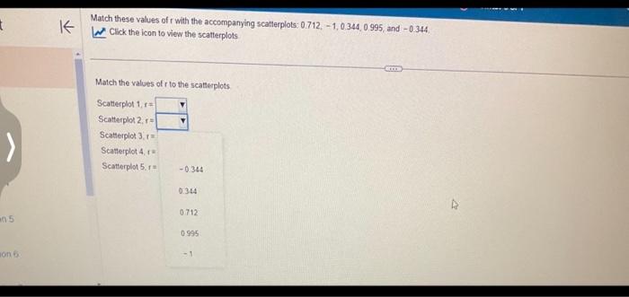 Solved Match these values of r with the accompanying | Chegg.com