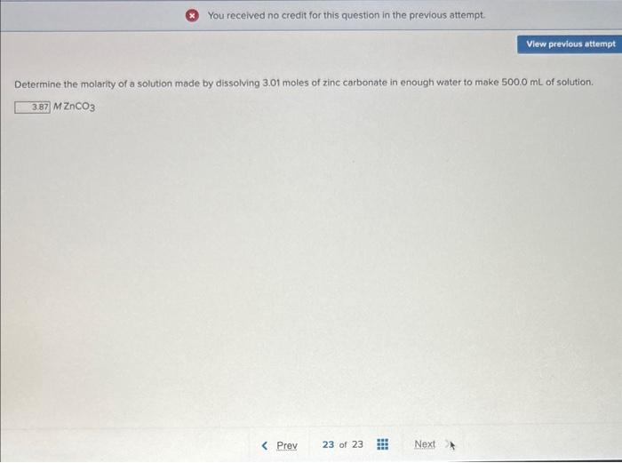 Solved Determine the molality of a solution made by | Chegg.com
