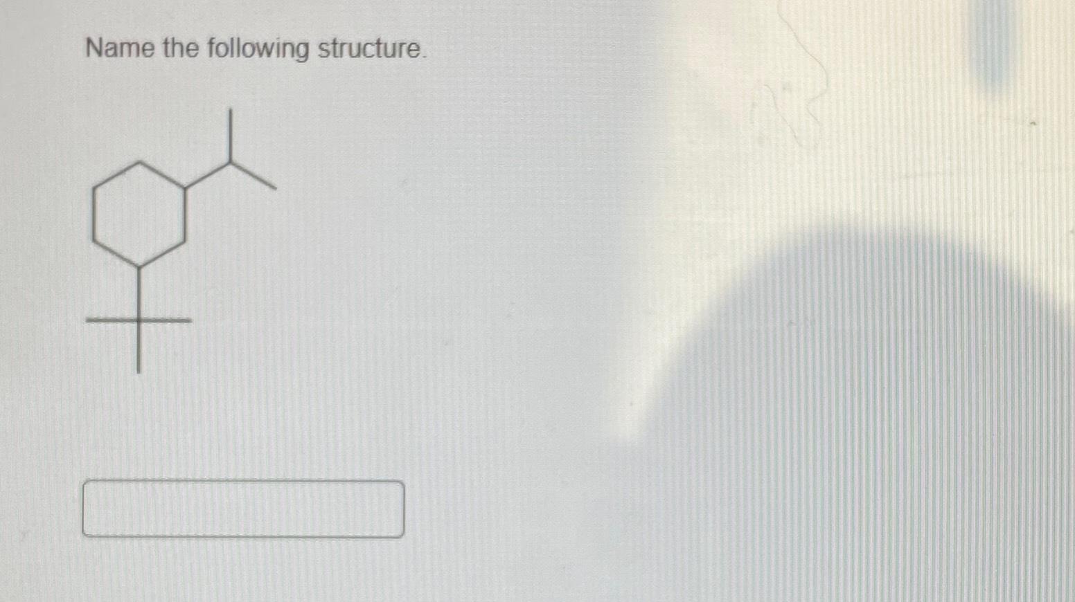 Solved Name the following structure. | Chegg.com