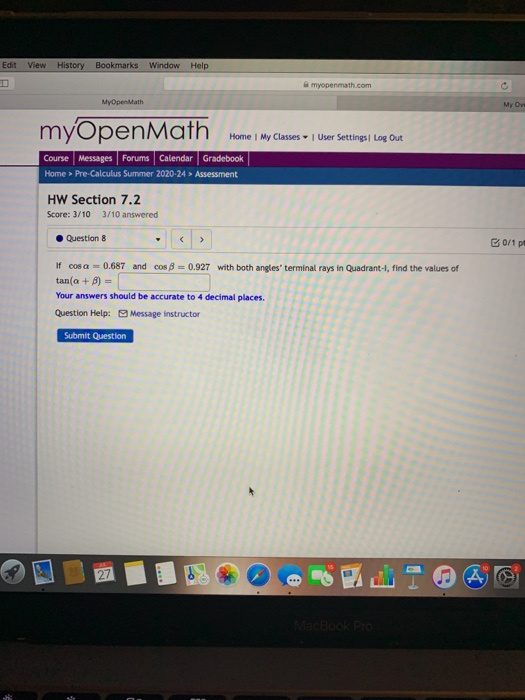 Solved File Edit View History Bookmarks Window Help > My | Chegg.com