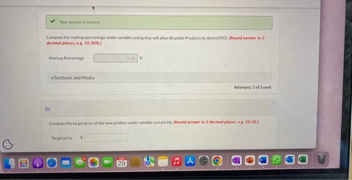 Solved Current Attempt in Progress Bramble Products desires | Chegg.com