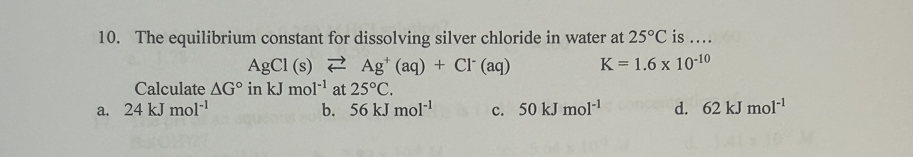 Solved The equilibrium constant for dissolving silver | Chegg.com