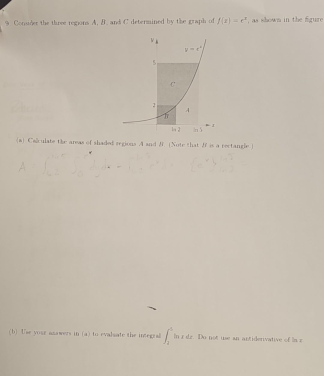9. Consider the three regions A,B, and C determined | Chegg.com