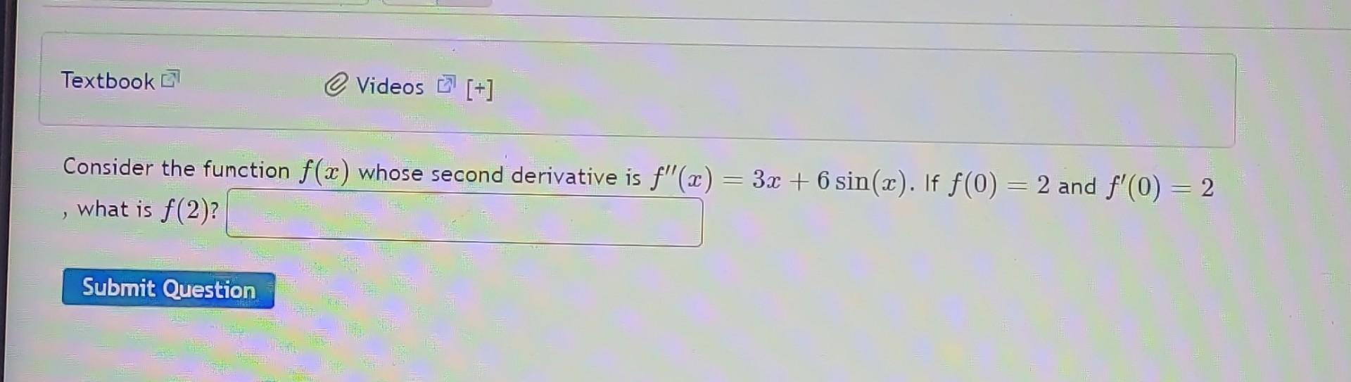 Solved Consider the function f(x) whose second derivative is | Chegg.com