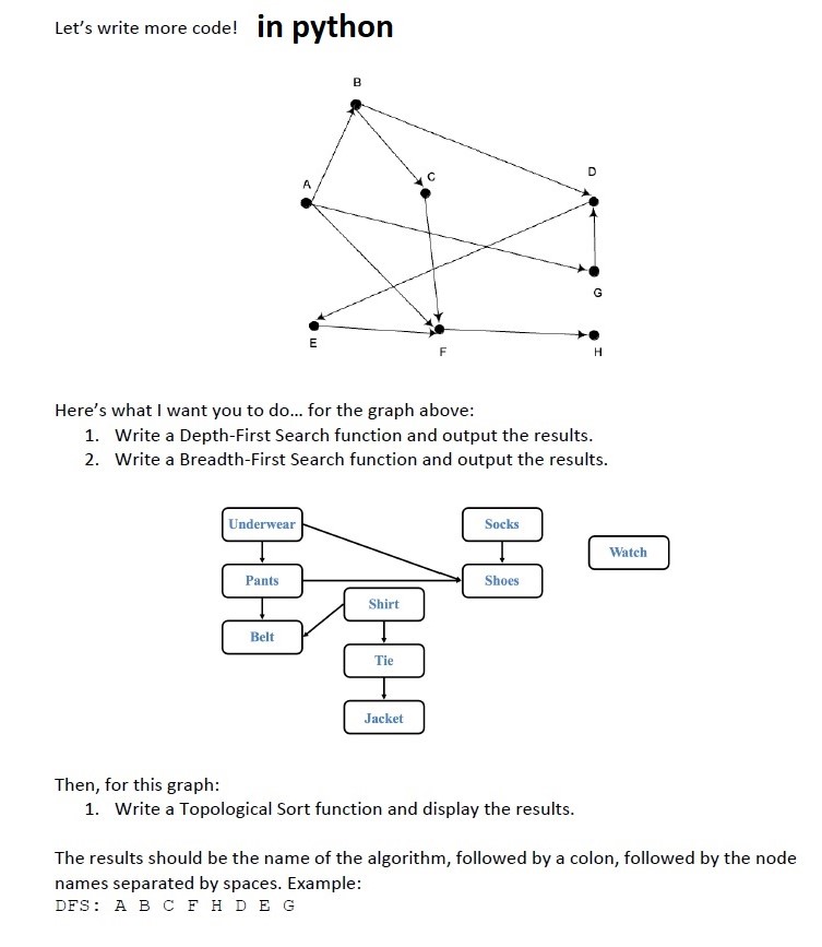 Solved Let's write more code! in pythonHere's what I want | Chegg.com