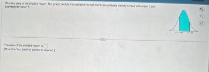 Solved Find the area of the shaded rogion. The graph depicts | Chegg.com