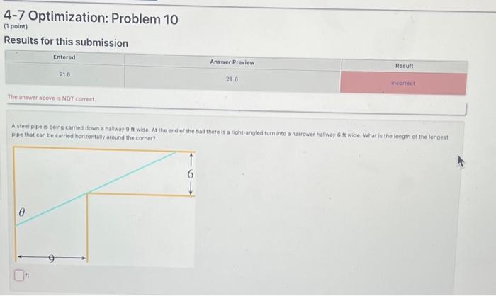 Solved 4-7 Optimization: Problem 10 (1 point) Results for | Chegg.com