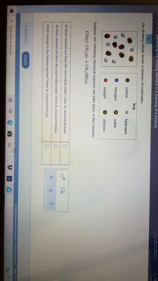 Solved Identlying the limiting reactant in a drawing of a | Chegg.com