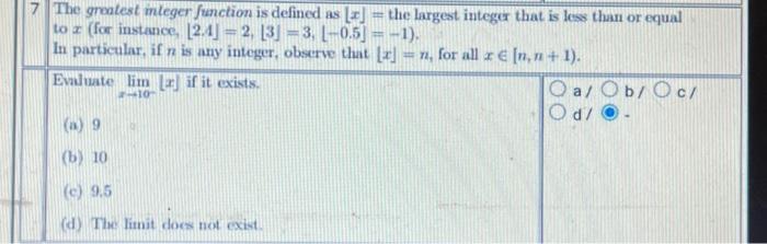 Solved The greatest integer function is defined as [x]= the | Chegg.com