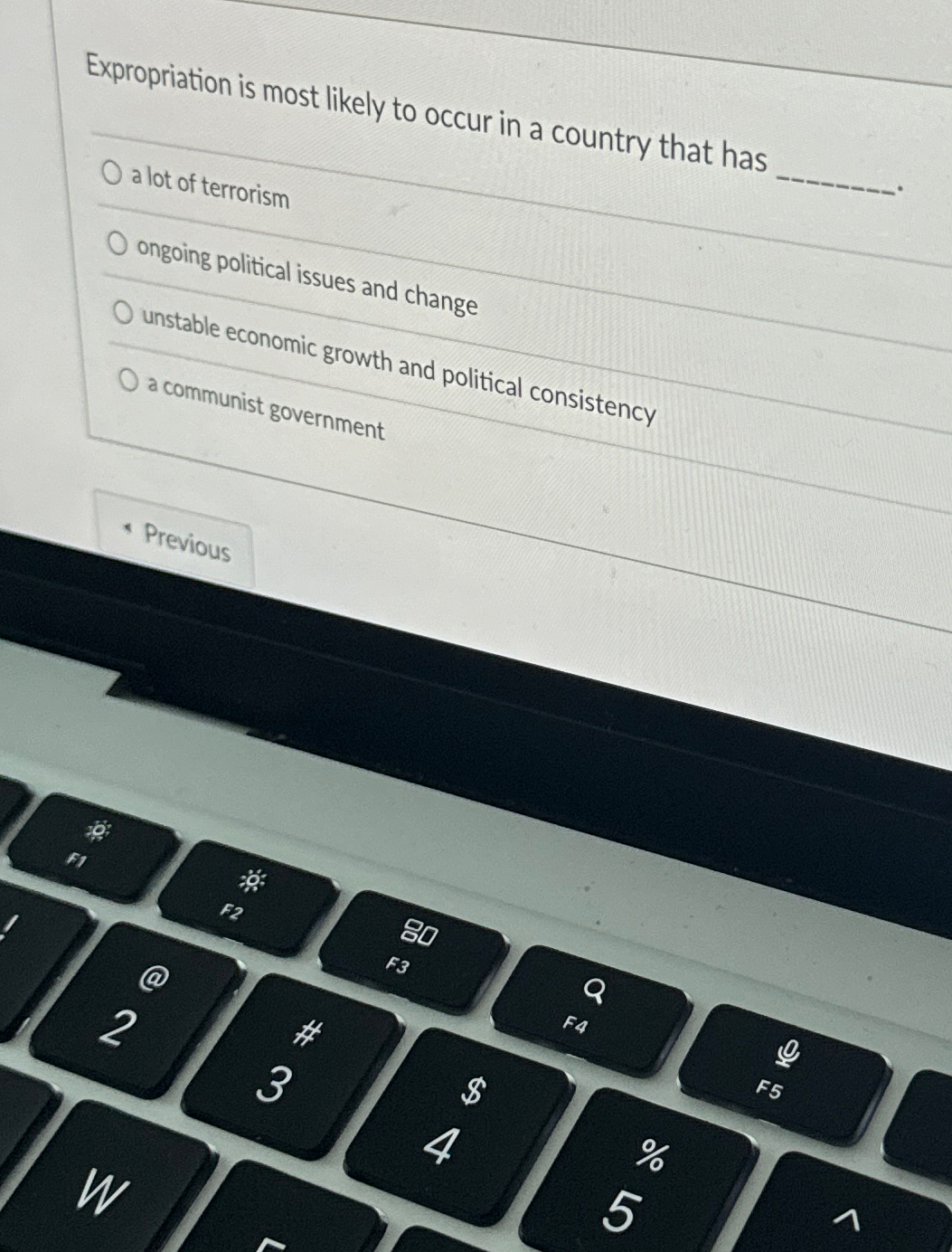 Solved Expropriation is most likely to occur in a country | Chegg.com