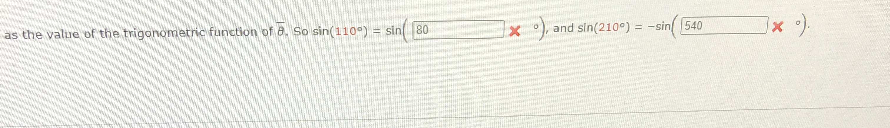 Solved as the value of the trigonometric function of | Chegg.com
