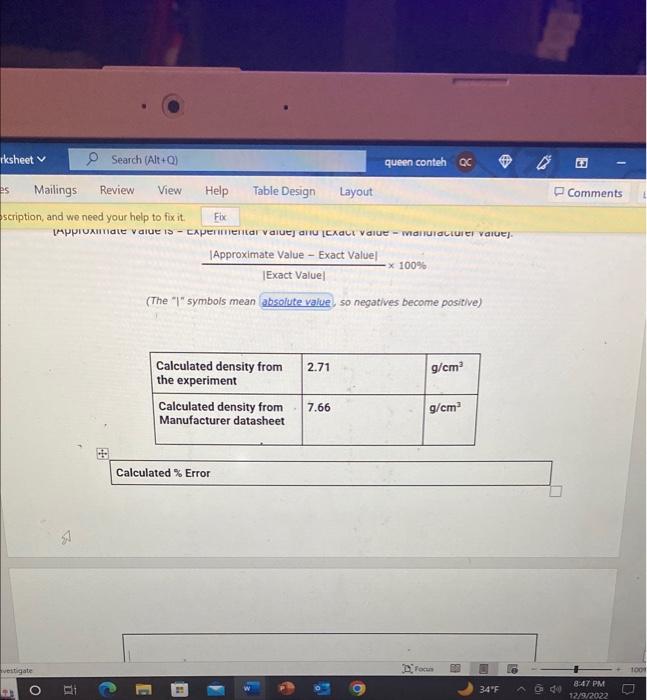 Solved [Part.11]Sample: Unknown irregular solid (metal | Chegg.com