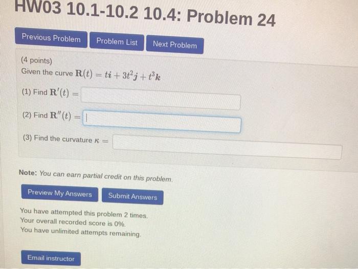 Solved HW03 10.1-10.2 10.4: Problem 24 Previous Problem | Chegg.com