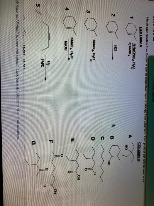 Solved Match each reaction from Column A with its respective | Chegg.com