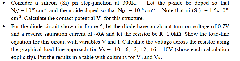 Consider a silicon (Si) pn ﻿step-junction at 300 K . | Chegg.com