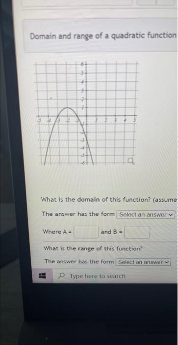 Solved What is the domain of this function? (assume there | Chegg.com