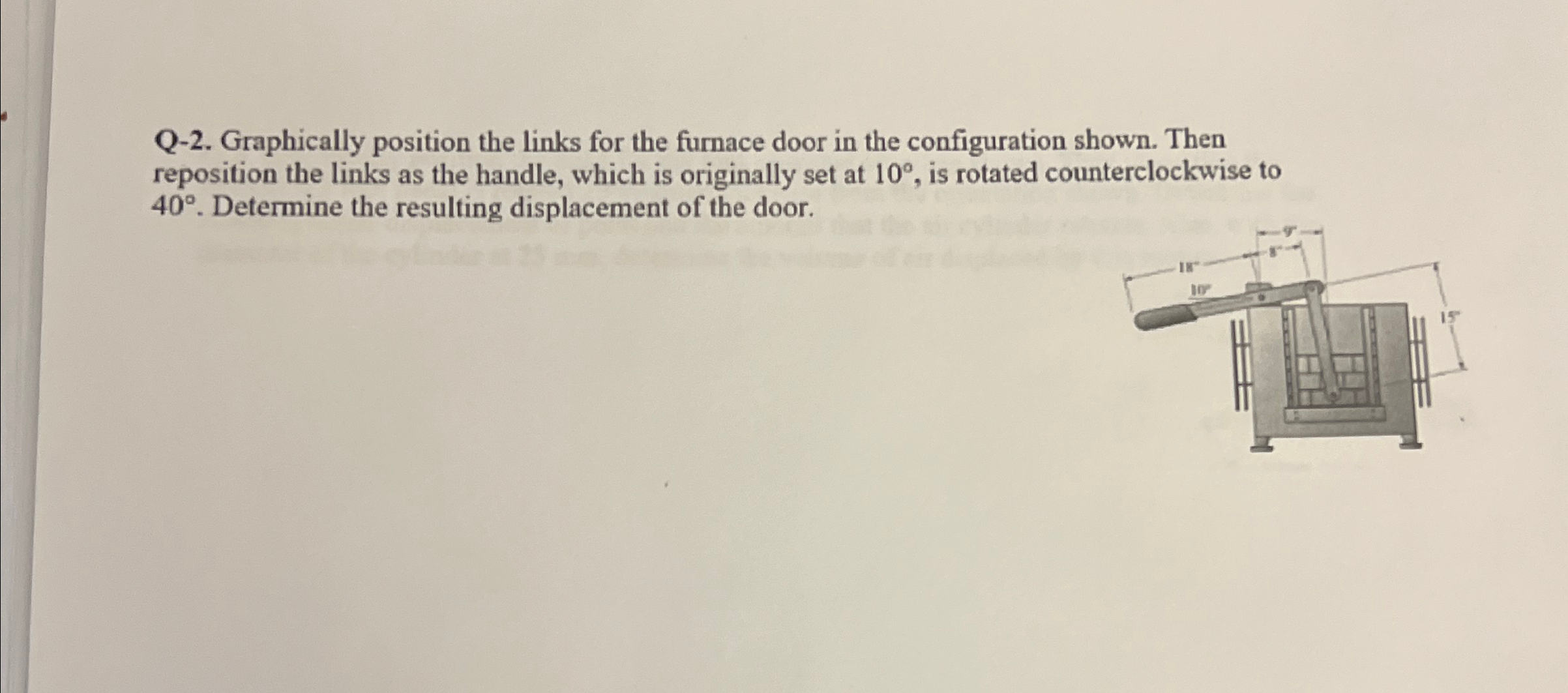 Solved Q-2. ﻿Graphically position the links for the furnace | Chegg.com