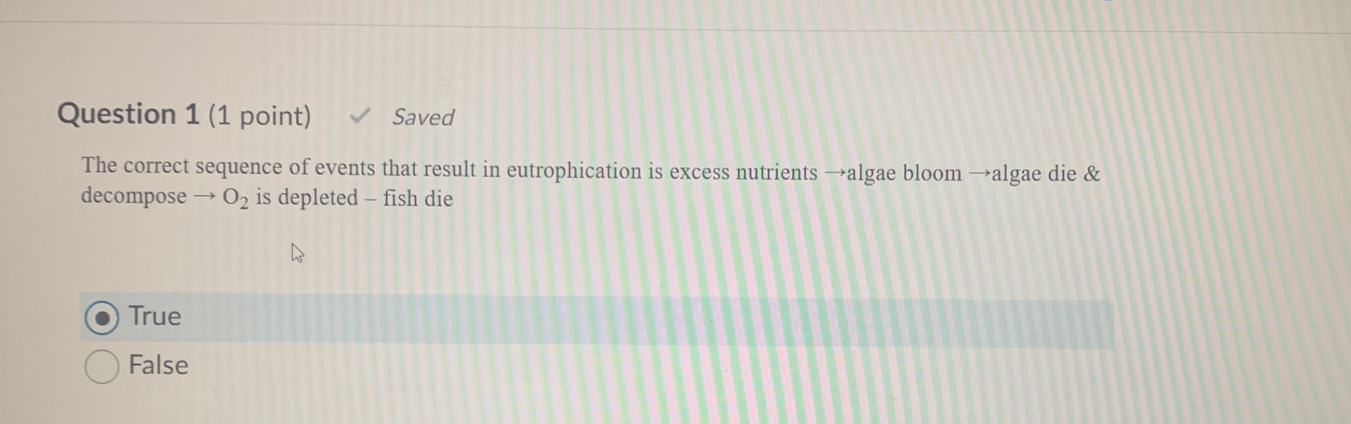 Solved Question 1 (1 ﻿point) ﻿SavedThe correct sequence of | Chegg.com