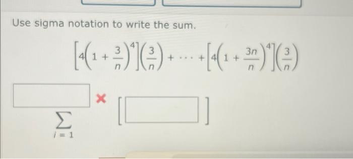 Solved Use sigma notation to write the sum. | Chegg.com