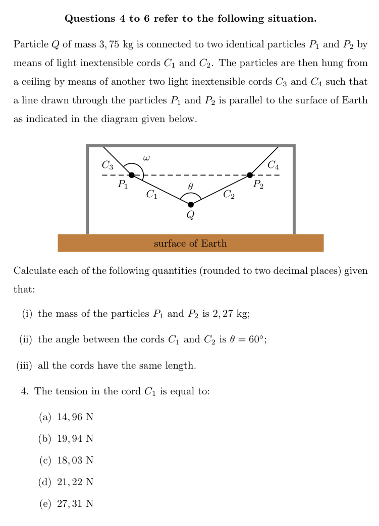 Solved Questions 4 ﻿to 6 ﻿refer to the following | Chegg.com
