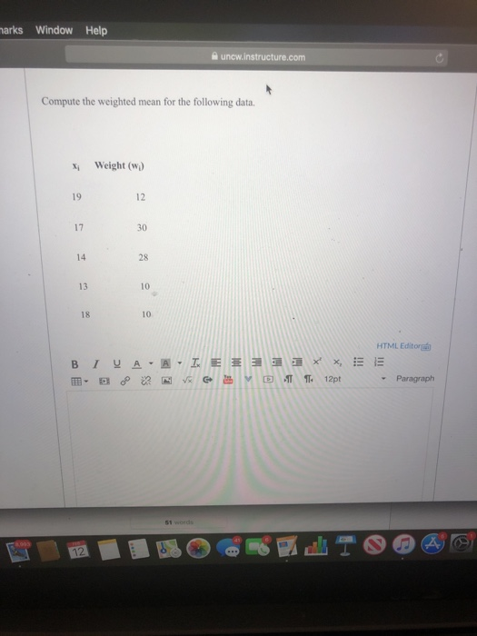 Solved marks Window Help A uncw.instructure.com Compute the | Chegg.com