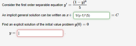 Solved Consider the first order separable equation | Chegg.com