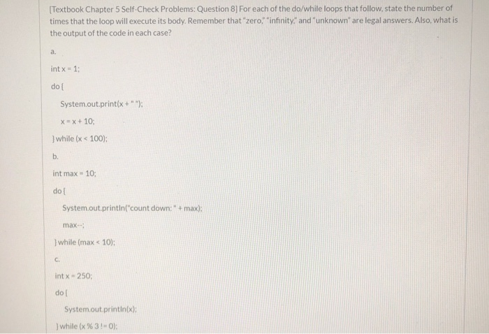 Solved [Textbook Chapter 5 Self-Check Problems: Question 8] | Chegg.com