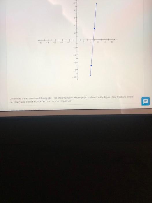 Solved -10 Determine the expression defining the linear | Chegg.com