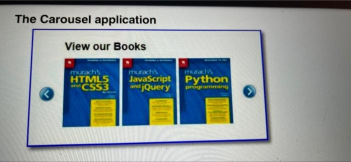 Solved create a carousel application with animation js | Chegg.com