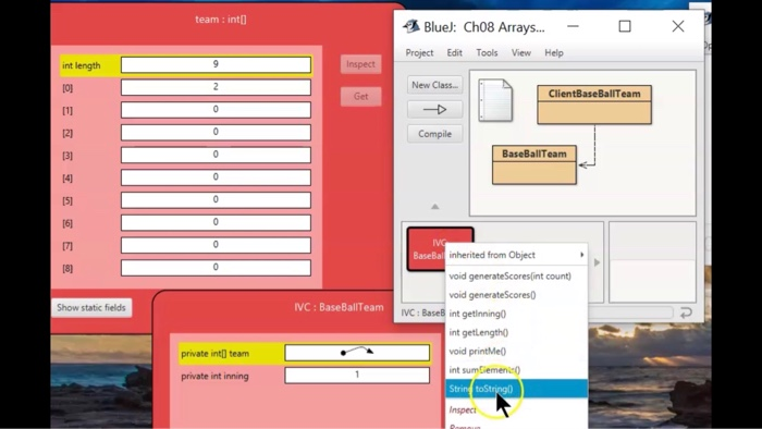 team : int[ - O X Blue): Cho8 Arrays. Project Edit | Chegg.com